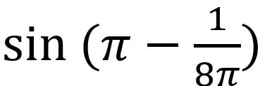 sin,pi-1;8pi, - eduVIP
